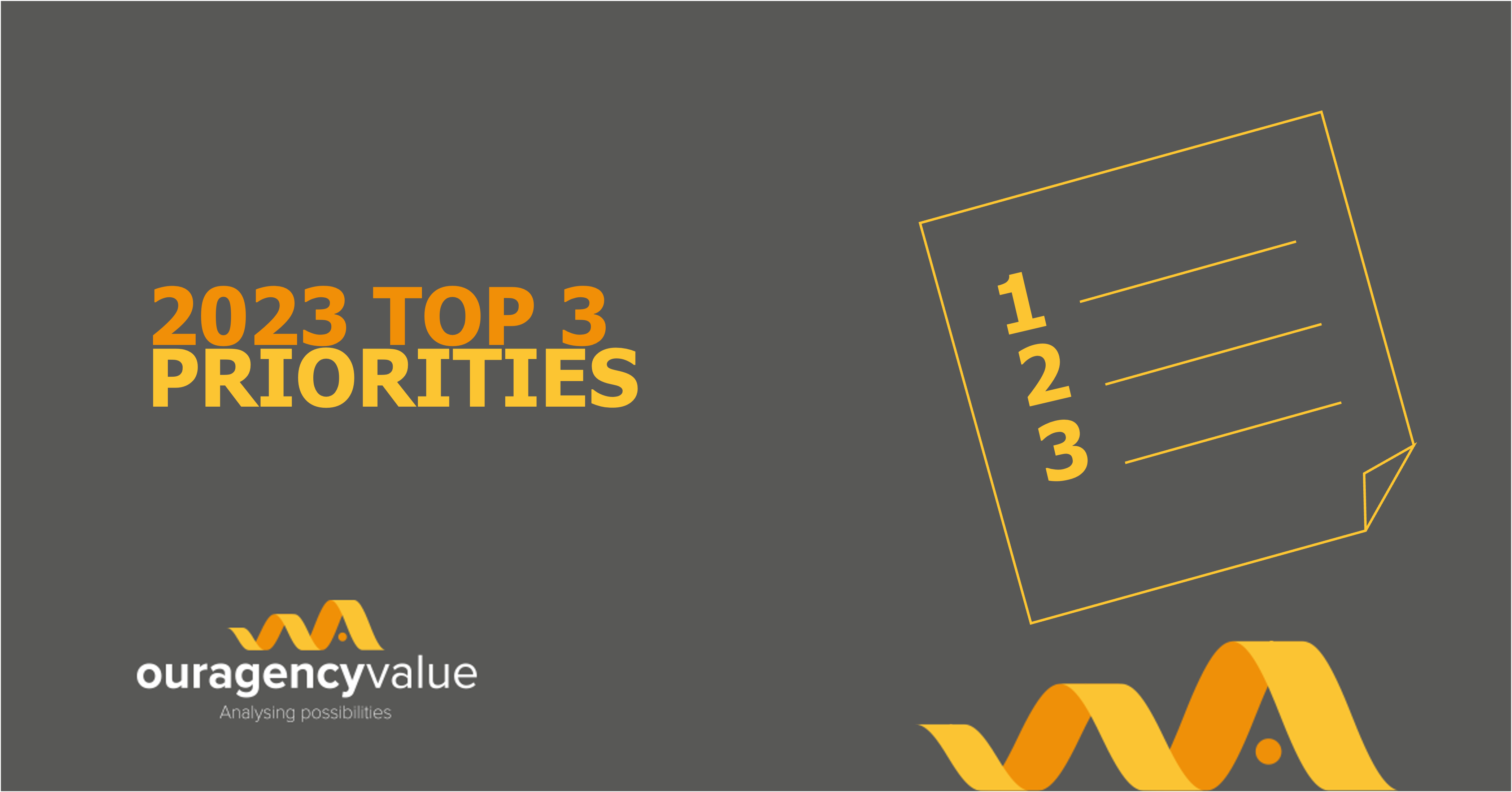 2023 top 3 priorities - ouragencyvalue